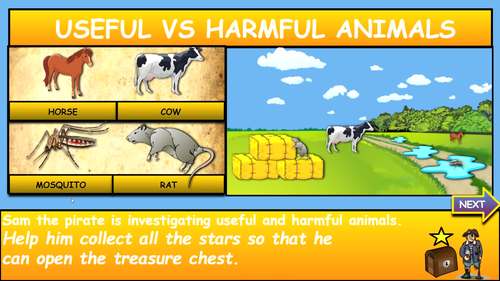 Useful and Harmful Animals Powerpoint + Worksheets. Elementary Life Science