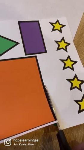 Shapes craft - build a castle using shapes / Colors / Cut and Paste