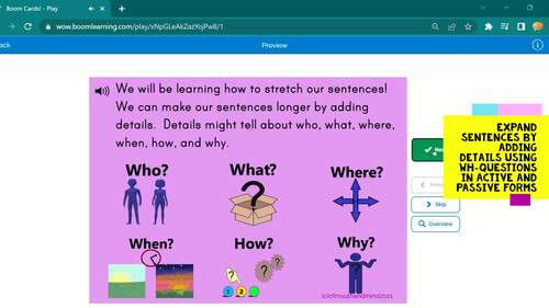 Expanding Sentences Activity: Sweet Things! by Of Mouth and Mind - SLP