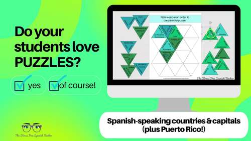 Spanish Speaking Countries DIGITAL Puzzles by The Stress Free Spanish ...