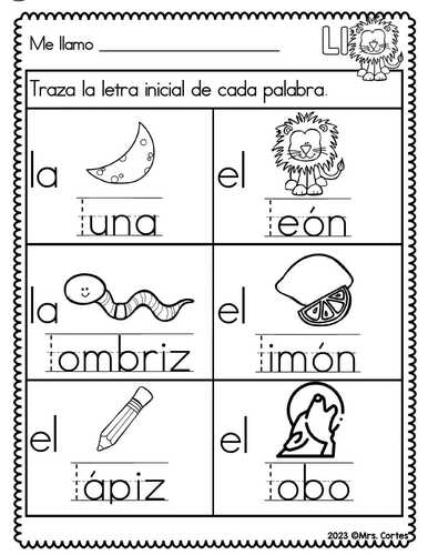 Fonética K-1: De sonidos a sílabas- Letra Ll by mrscortes | TPT