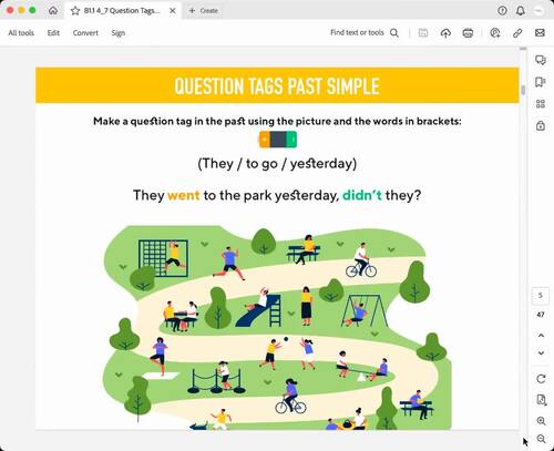 ESL Intermediate Lesson: Practise Question Tags in All Tenses | TPT