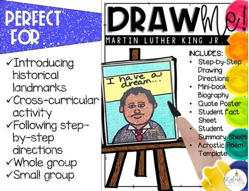 Draw me! Martin Luther King Jr. Directed Drawing | Black History Month