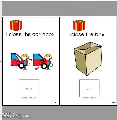 Core Vocabulary Adapted Book: Close by Teach Love Autism | TPT