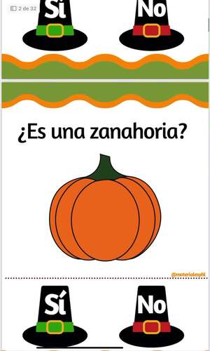 Flashcard Thanksgiving Yes/No Question Spanish by Materiales PHL