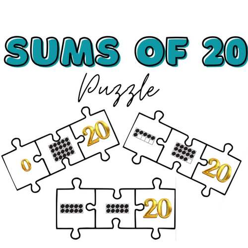 Sums of 20 Game Puzzle by The Bilingual Orchard | TPT