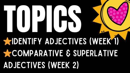 Adjectives: Grammar Lessons - Identify, Comparative & Superlative ...