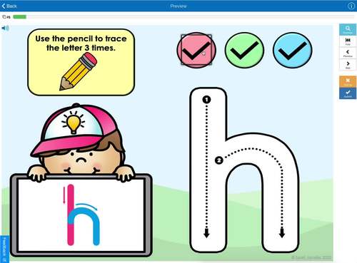 Lowercase Letter Formation Tracing Practice BOOM™ cards with Animated GIFs