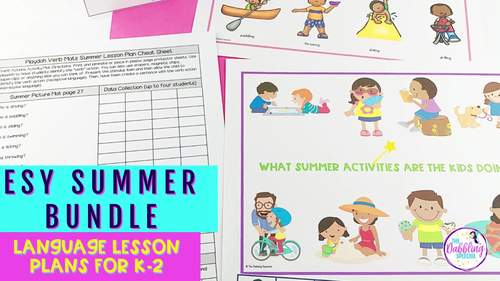 ESY Summer School Push-In Language Lesson Plan BUNDLE by The Dabbling ...