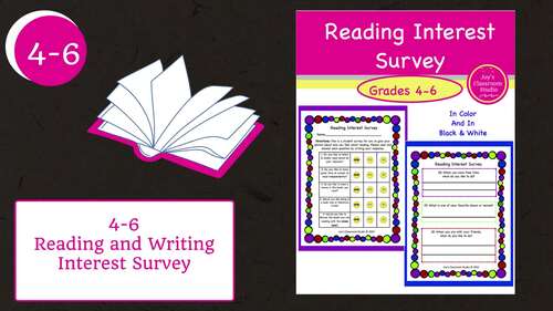 Reading Interest Survey & Writing Interest Survey for 4th, 5th, and 6th ...