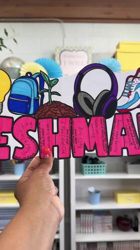 High School All About Me Craft, Freshman 9th grade, Beginning of the Year