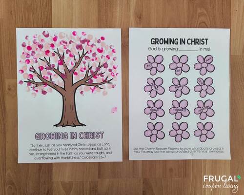Cherry Blossom Growing in Christ Craft, Spring Good Fruits of the ...