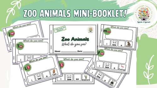 Gestalt Language Mini-Booklet (What do you see?) by Speak and Sprout