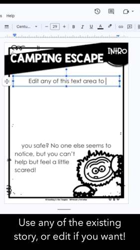 Camping Theme Escape Room Math ELA Printable Activities | TPT