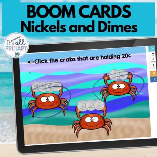 Canadian Coins Nickels and Dimes - BOOM™ CARDS by It's All Primary