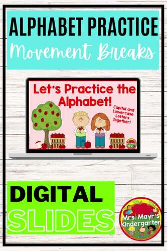 Digital Alphabet Fluency Movement Activity Brain Break August/September