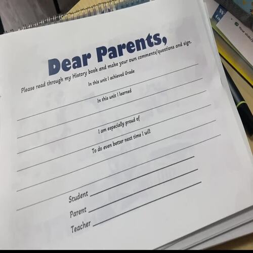 Progress Tracking Sheet - Parent–Student–Teacher Tracker- Grades 5-9