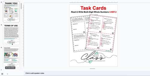 Read & Write Multi-Digit Whole Numbers 4.NBT.2 | TASK CARDS | Expanded Form