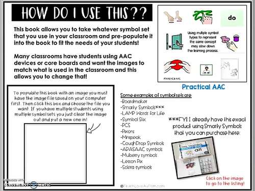 Core Vocabulary Editable Symbol Adapted Book BUNDLE by Teach Love Autism