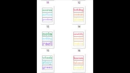 Sight Word Activity Mats - Fry's Fifth 100 Words by Penny Saving Mum