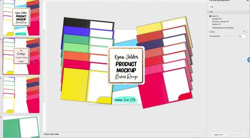 Document Folder Open, MOVEABLE Mock-up png images by Teach Elite