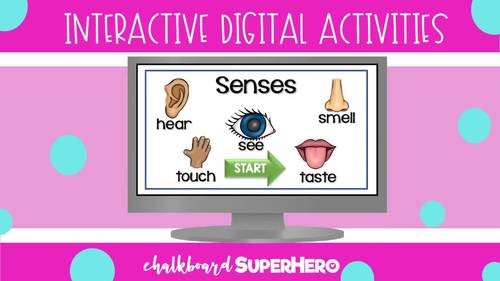 The 5 Senses interactive digital activity (distance learning) | TpT