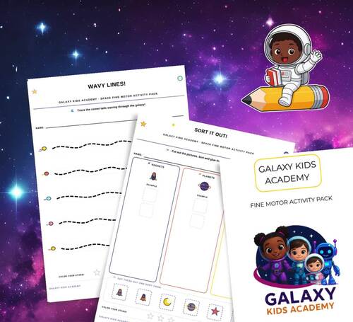 Space Fine Motor Activities | Tracing, Cutting, Cut & Paste | TPT