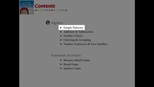 Algebra: Simple Patterns - Learn the Skill - MAC Gr. PK-2 by CCP ...