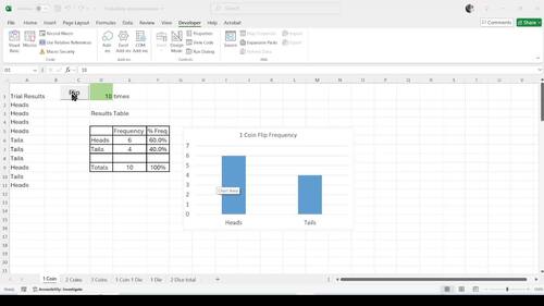 Probability Experiments Spreadsheet by STEM with Josh | TPT
