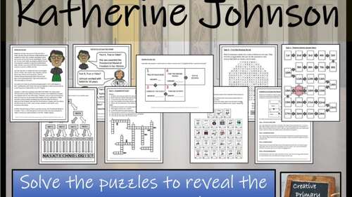 Katherine Johnson Escape Room Activity by Creative Primary Literacy