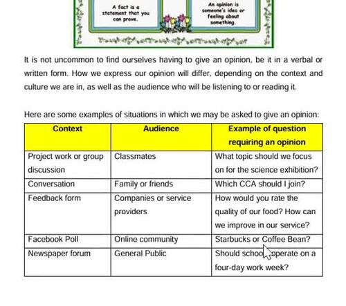 Writing Formal Letter Expressing Opinions On Current Affairs - 6th to ...