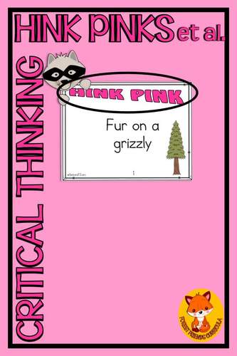 HINK PINKS, et al. PUZZLES Forest Theme Word Riddles Task Cards ...