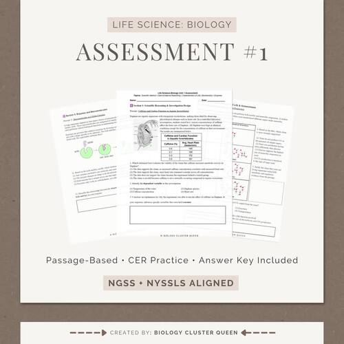 Regents Biology Cluster Assessment Bundle | Full Year NYSSLS | TPT