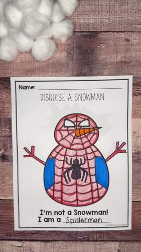 Disguise a Snowman Craft & Writing | Winter Craft | Family Take Home ...