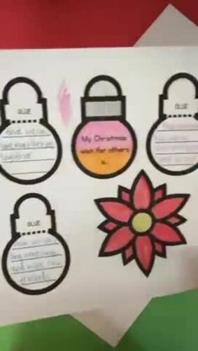 Christmas wreath wishes craft. December Sunday school Bible lessons for ...