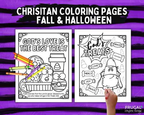 Christian Halloween Coloring Pages for Kids, Fall-o-Ween Fall Coloring ...