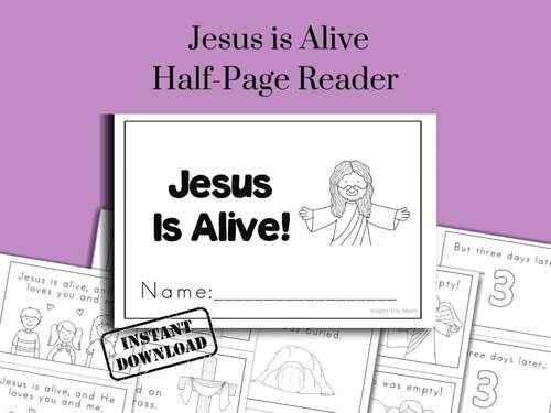 Jesus is Alive Emergent Reader for Prek and Kindergarten | Resurrection ...