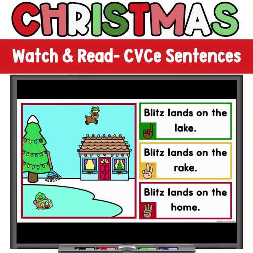 Christmas Watch and Read CVCe Magic E - Animated Slides SOR Phonics ...