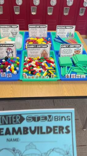 Winter STEM Bins® Team Building STEM Activities Winter Christmas Party ...