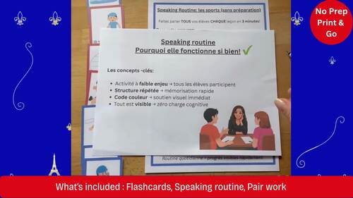 French Speaking Activity A1 Sports Routine No Prep Oral Practice