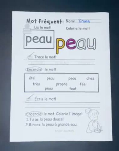 French Sight Words, Word of the day - Mots fréquents 2e année (4)