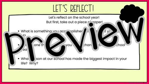 End of School Year Selfie-flection Activity - Editable - Reflection Lesson