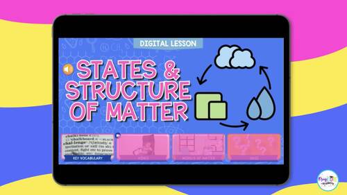 States and Structure of Matter Digital Science Activity 5th Grade NGSS ...