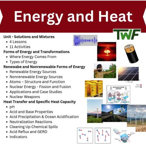 Energy and Heat Unit by Teach With Fergy | TPT