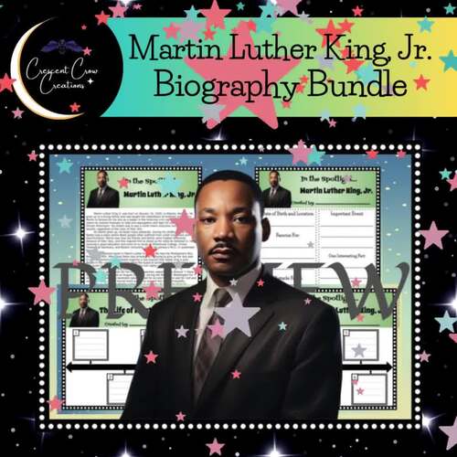 Black History Figure Martin Luther King, Jr. Biography Bundle Research ...