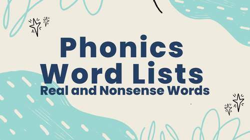 Phonics Word Lists - Common Consonant Digraphs (real and nonsense words)