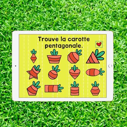 Trouve le pentagone avec audio | Vocabulaire du printemps | Cartes Boom