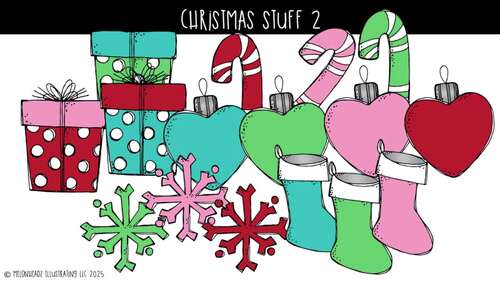 Christmas Stuff clip art Set 2, Ornament clip art COMBO PACK | TPT