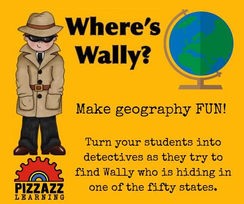 a U.S. GEOGRAPHY GAME • WHERE'S WALLY? • TOP SELLER by Pizzazz Learning