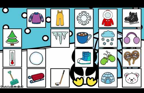 CACHE-CACHE WINTER/HIVER French Vocabulary Digital Game - Interactive ...